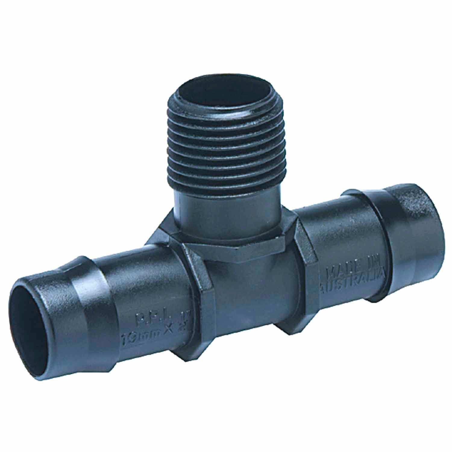 Neta 1/2 Inch Bsp Male Tee 19mm Black